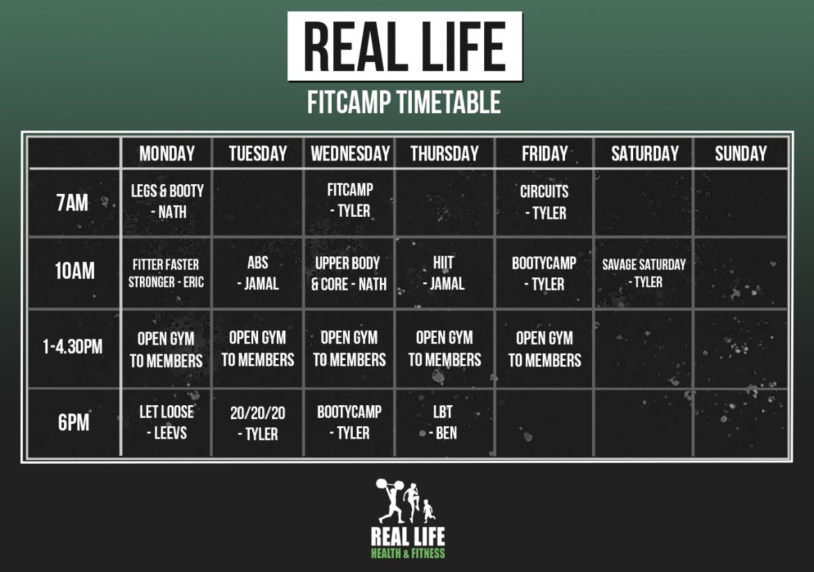 Timetable Real Life Health And Fitness timetable-real-life-health-and-fitness