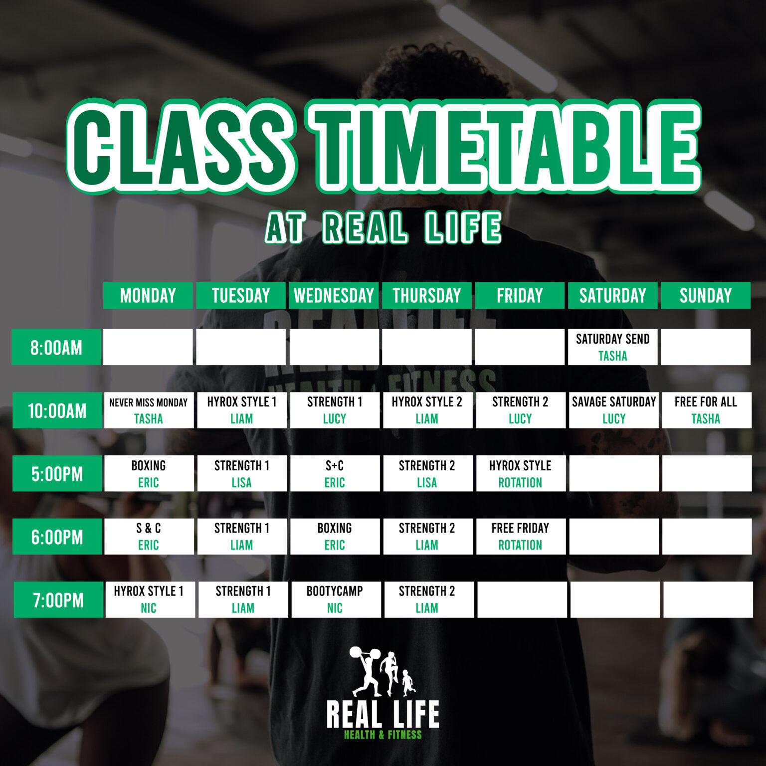 Membership and personal training options - Real Life Health and Fitness